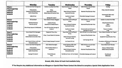 Dinner Menu